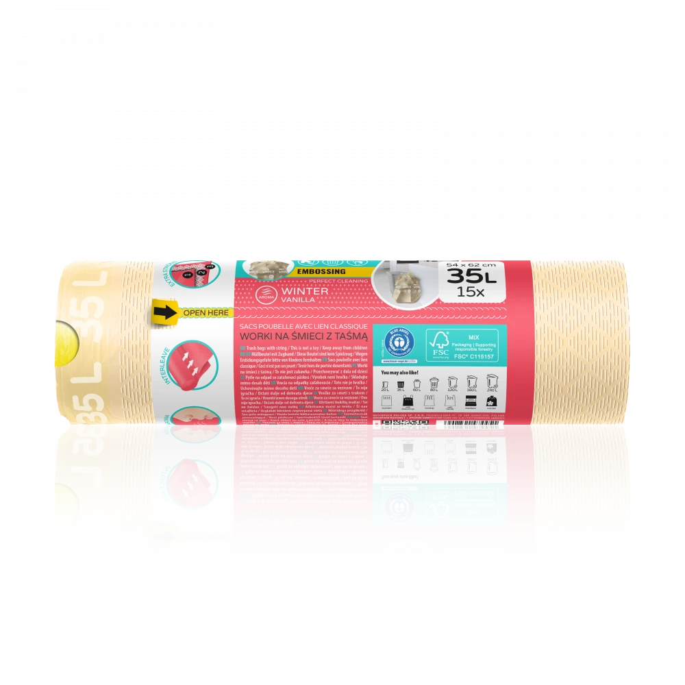 viGO! Premium no.1 LD bags with tape 4 SEASONS WINTER vanilla 35L 15pcs